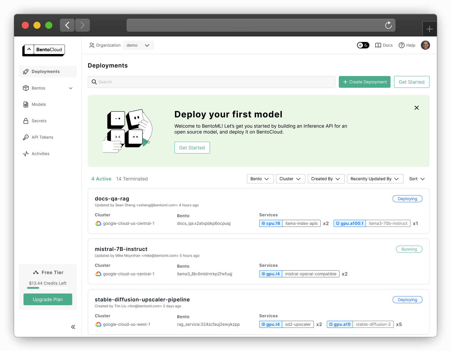 BentoCloud: Fast and Customizable GenAI Inference in Your Cloud