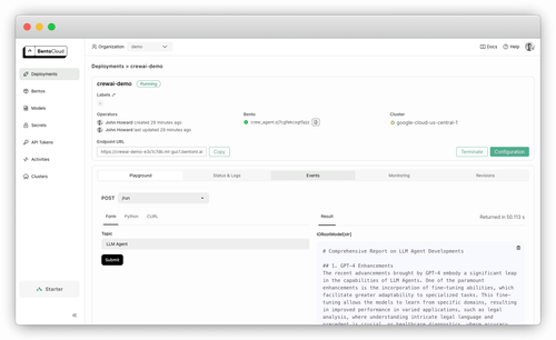 Building A Multi-Agent System with CrewAI and BentoML