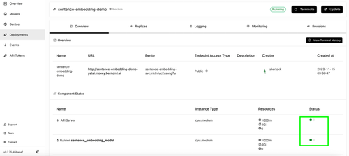 Building and Deploying A Sentence Embedding Service with BentoML